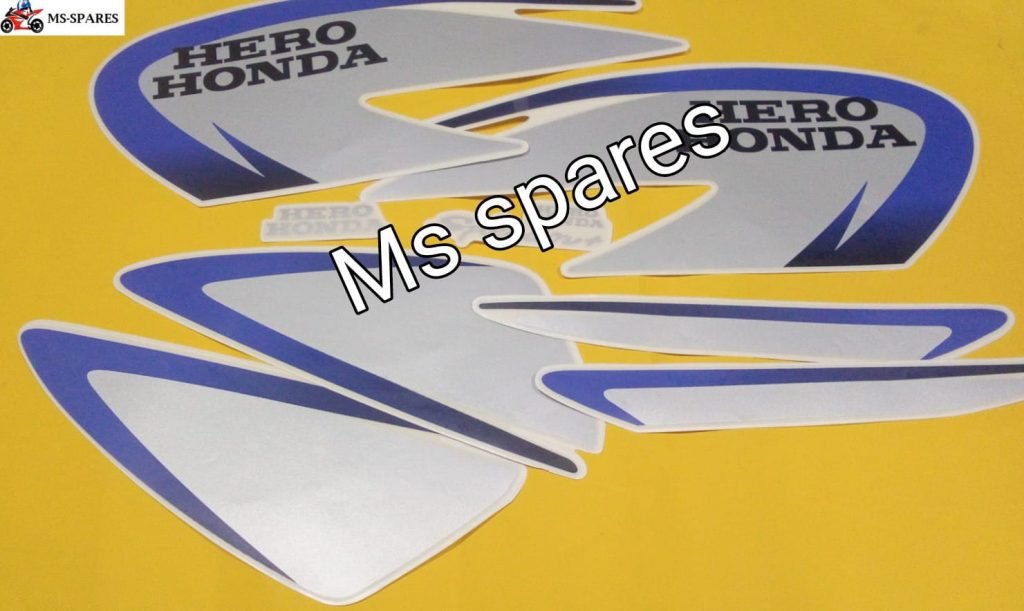 Black Bike Blue Sticker Kit- Splendor old-Splendor Plus – MS-Spares Online